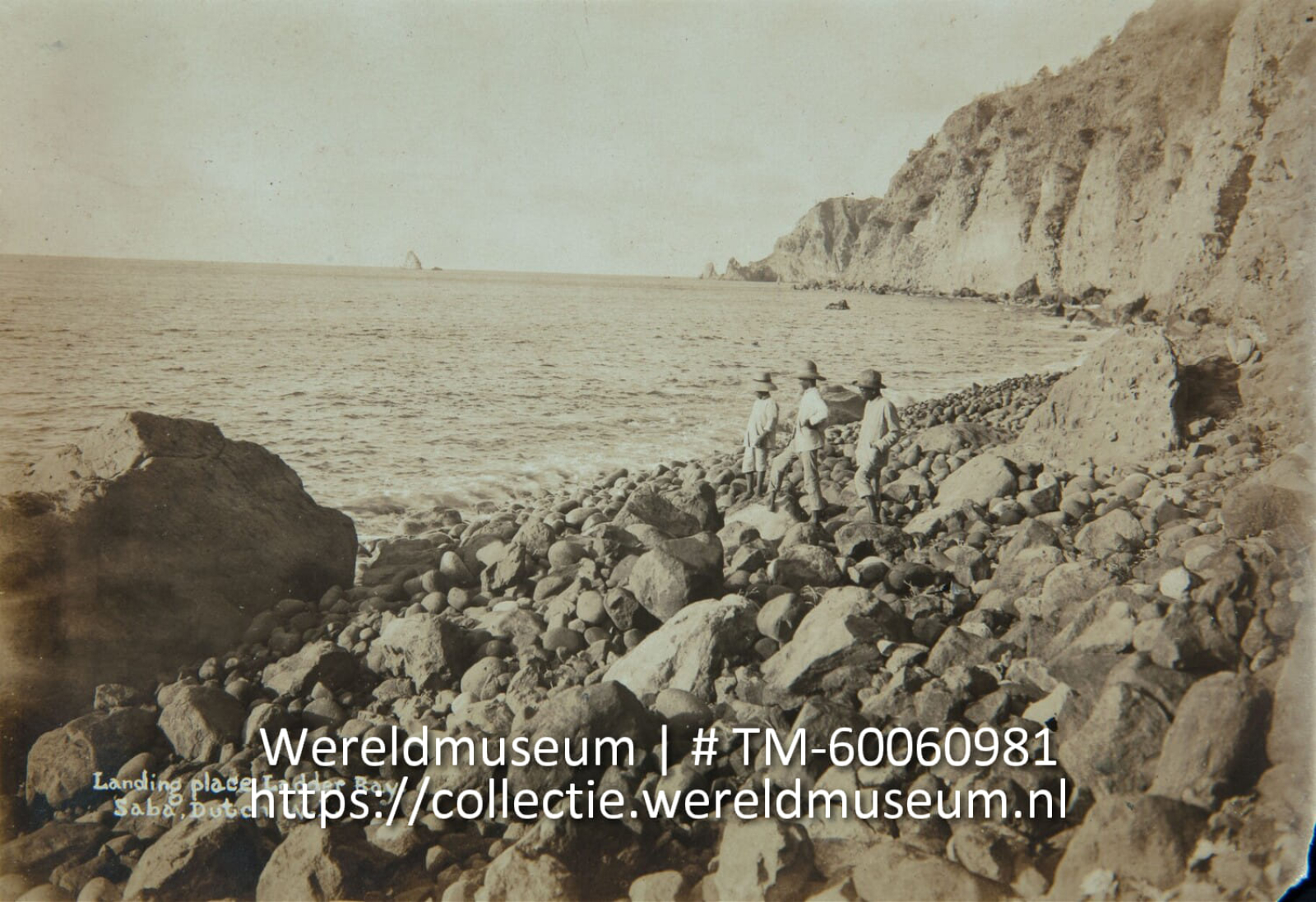Landing place, Ladder Bay. Saba, Dutch W.I.; Landingsplaats, Ladder ...